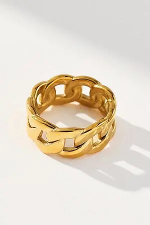 Anthropologie Water-resistant Linked Ring - Gold