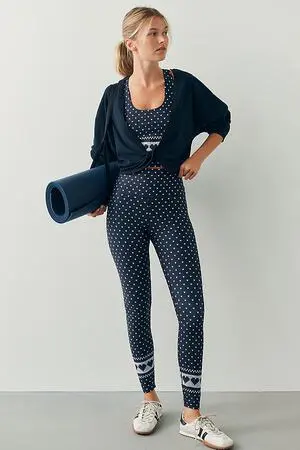 Beach Riot Piper Legggs Black Pattern