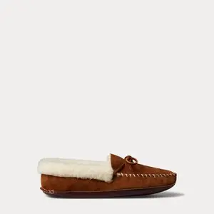 Ralph Lauren Yarmond Shearling-lined Suede Slipper