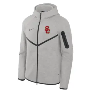 Nike Usc Tech Fleece Windrunner Full-zip Hooded Jacket - Grey