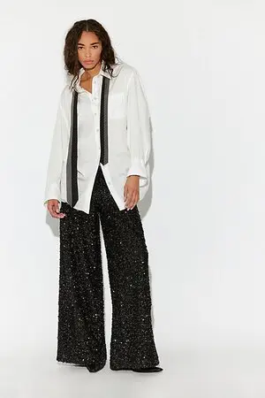 sequin wide leg pants