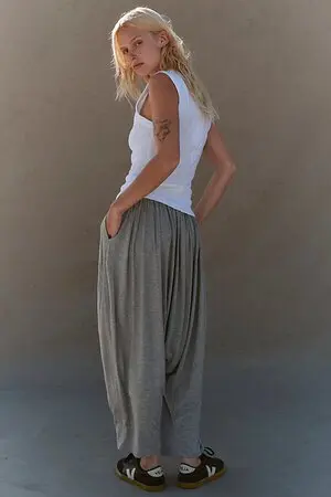 Free People Cleona Harem Pants - Heather Grey