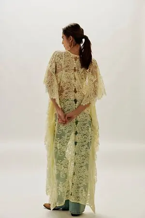 Free People Fontan Lace Kaftan - Butter Yellow