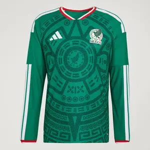 Adidas Mexico 26 Home Authentic Long Sleeve Jersey - Bold Green