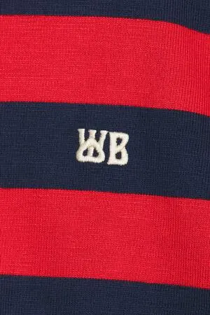 WALES BONNER City Polo In Red,navy - Red & Navy