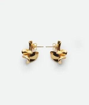 BOTTEGA  VENETA Small Anemone Earrings - Yellow Gold