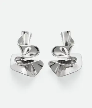 Bottega Veneta Large Anemone Earrings - Silver