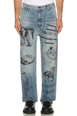 ONE OF THESE DAYS All Over Print Painters Pant