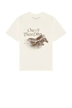 ONE OF THESE DAYS Lost Highway Tee In White - Bone