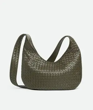 Bottega Veneta Intrecciato Nappa Fluffy Cross-body Bag - Crocodile