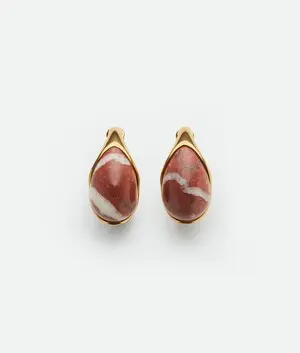 Bottega Veneta Drop Earrings - Red Marble