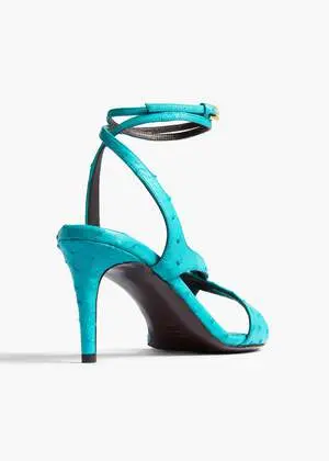 Khaite Liria Ankle Strap Sandal - Crystal Blue