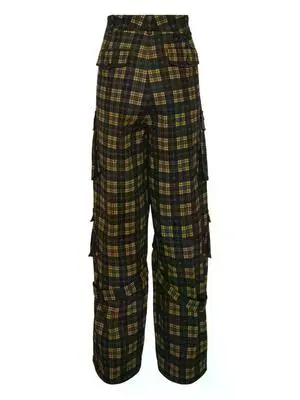 GRACE ELWOOD Checked Cargo Trousers