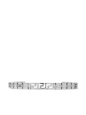 Versace Greca Motif Bracelet In Brass - Silver