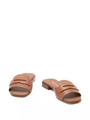 Prada Leather Logo-detail Sandals