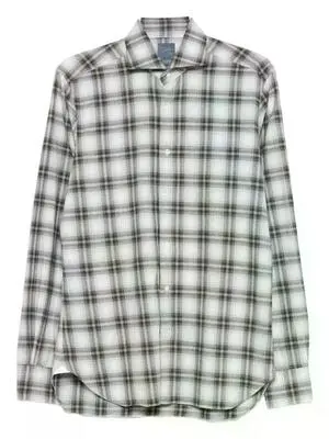 BARBA NAPOLI Plaid Button Shirt - Grey