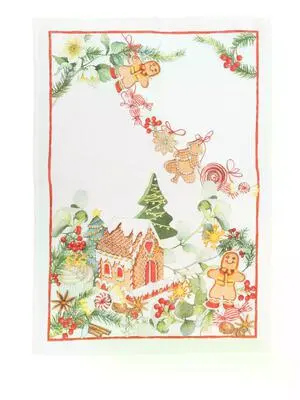 TESSITURA TOSCANA TELERIE Marzape Christmas-print Tableware - Neutrals