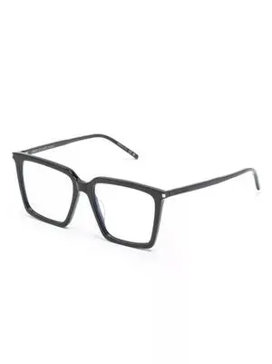 Saint Laurent Logo-engraved Square-frame Glasses