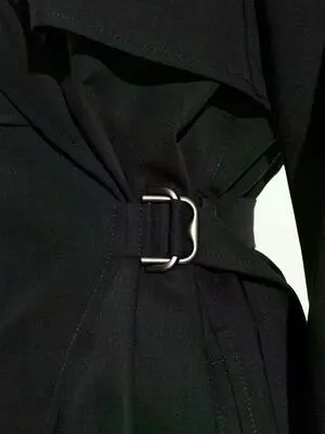 Burberry Wool Twill Midi Wrap Dress