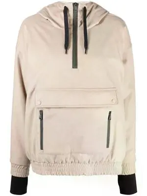 Brunello Cucinelli Half Zipped Long-sleeve Hoodie - Neutrals