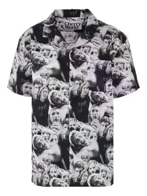 CHERRY WORLD Glenapalooza Printed Short-sleeve Shirt - Black