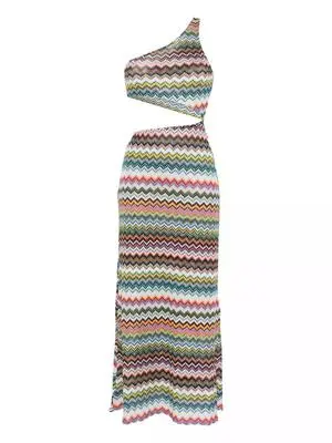 Missoni One-shoulder Midi Dress - Pink