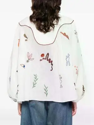 ALEMAIS Mina Collar Graphic Blouse