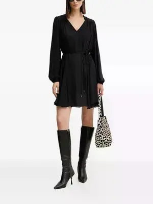Guess V-neck Tie Mini Dress
