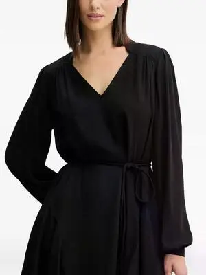 Guess V-neck Tie Mini Dress