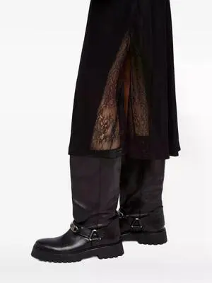 Zadig&Voltaire Lace Detail Midi Skirt - Black