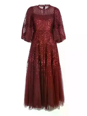 NEEDLE & THREAD Sequin-embellished Midi Dress