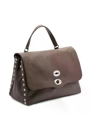 ZANELLATO Medium Postina Studded Tote Bag - Grey