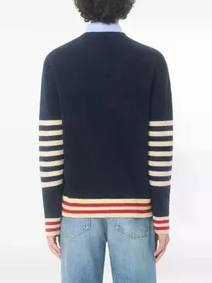 Valentino Garavani Embroidery Striped Sweater