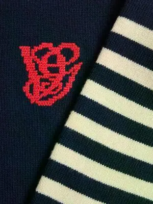 Valentino Garavani Embroidery Striped Sweater