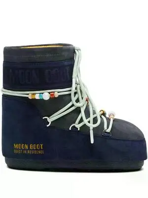 Moon Boot Icon Beaded Suede Boots - Blue