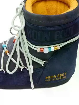 Moon Boot Icon Beaded Suede Boots - Blue