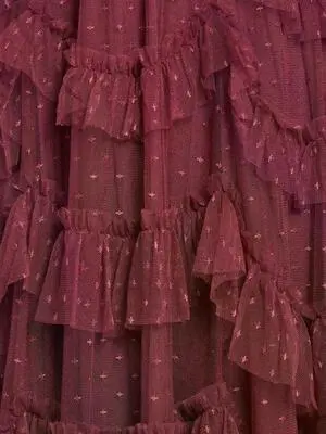 NEEDLE & THREAD Aviana Ruffled V-neck Maxi Dress