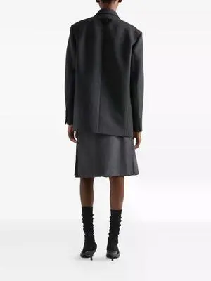 Prada Buttoned Chevron Wool Jacket