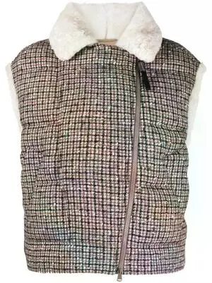 Brunello Cucinelli Check-print Goose-down Gilet