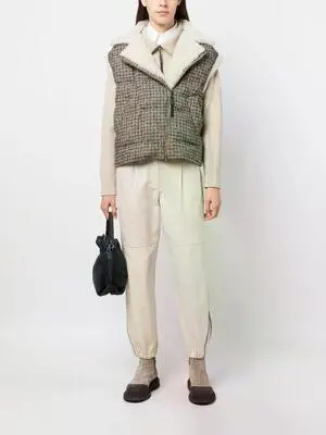 Brunello Cucinelli Check-print Goose-down Gilet