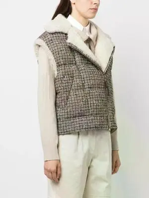 Brunello Cucinelli Check-print Goose-down Gilet