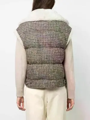 Brunello Cucinelli Check-print Goose-down Gilet
