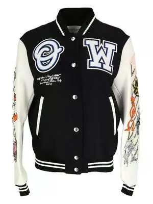 Off-White Long-sleeve Bomber Jacket - Black