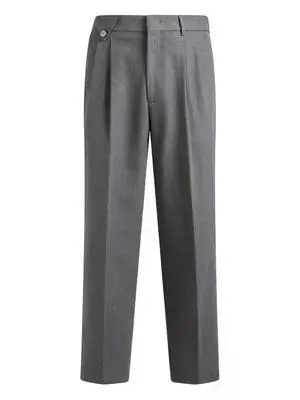 Etro Button Pleated Wool Trousers