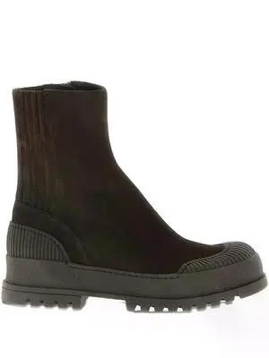 AQUAZZURA Rugged Textured-rubber Ankle Boots - Brown