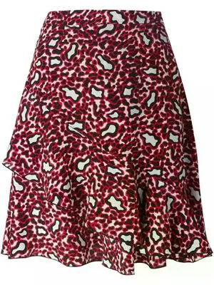 Stella McCartney Leopard-print Mini Skirt - Red