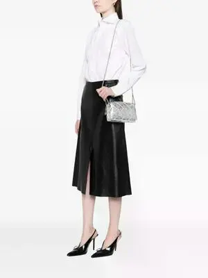Tory Burch Fleming Crossbody Bag - Silver