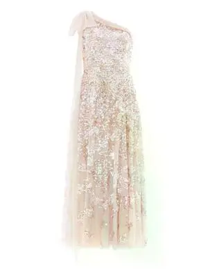 NEEDLE & THREAD One-shoulder Midi Dress - Neutrals