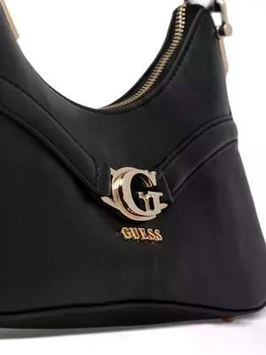 Guess Logo-plaque Shoulder Bag - Black