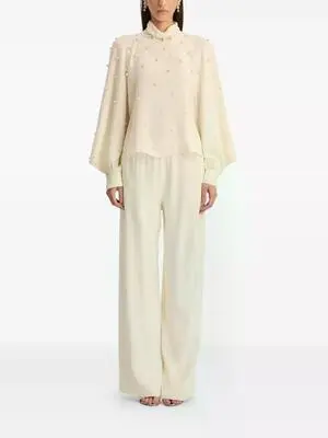 Oscar De La Renta Pearl Cluster Blouse